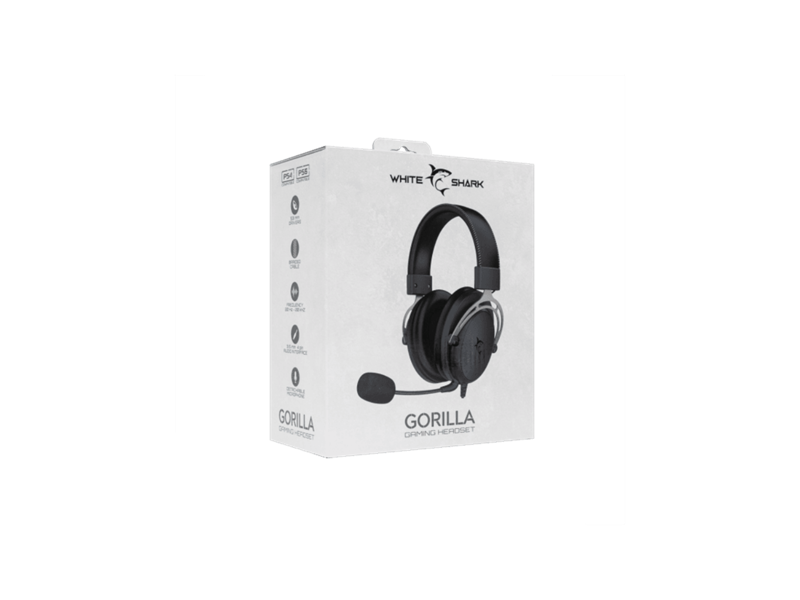 WHITE SHARK HEADSET GH-2341 GORILLA CRNO/SIVE - WHITE SHARK - GAMING ...